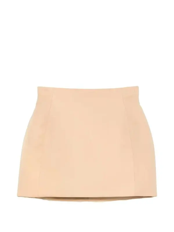 Wardrobe.NYC Sculpted Mini Skirt - Neutrals