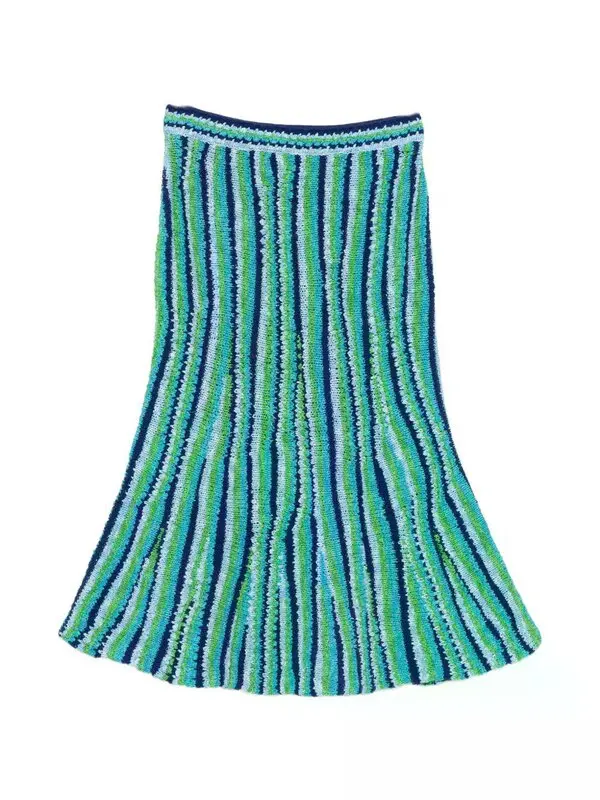 Tory Burch Striped Midi Skirt