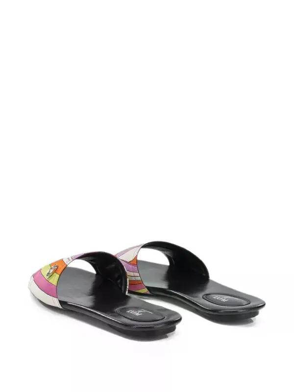 Emilio Pucci Logo Plaque Flat Sole Sandals