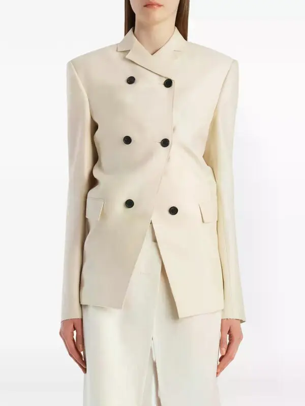 Khaite Double-breasted Jacket - Black