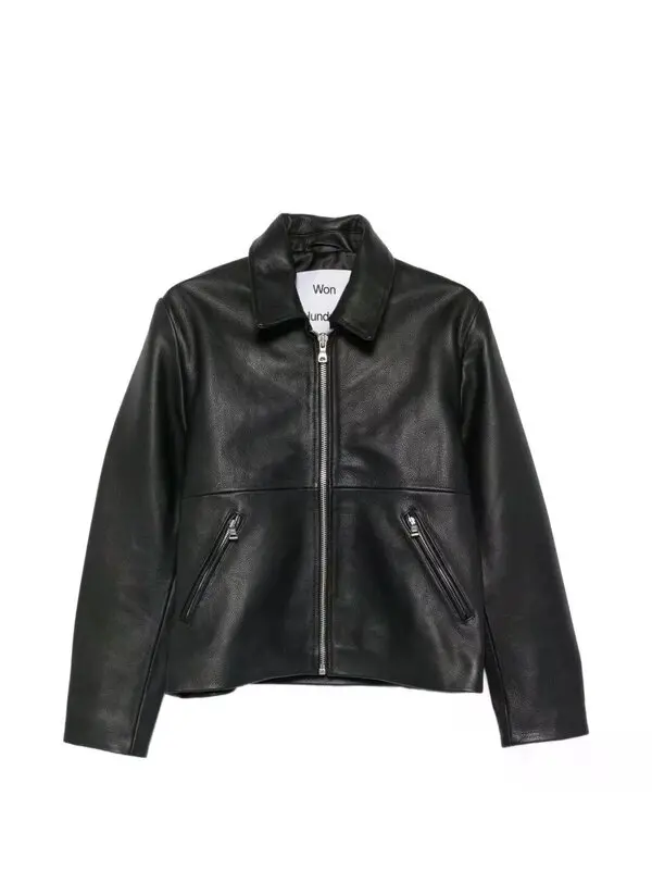 WON HUNDRED Dutton Leather Jacket - Black