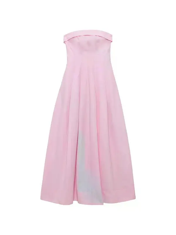 Simkhai Avril Cotton Blend Bustier Maxi Dress - Pink