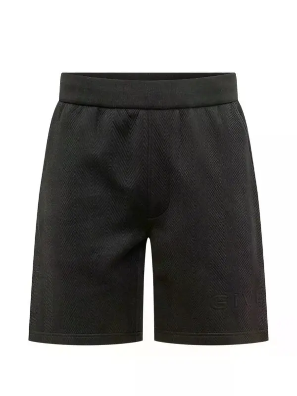 Givenchy Logo-embroidered Herringbone Shorts