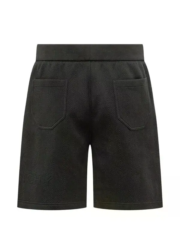 Givenchy Logo-embroidered Herringbone Shorts
