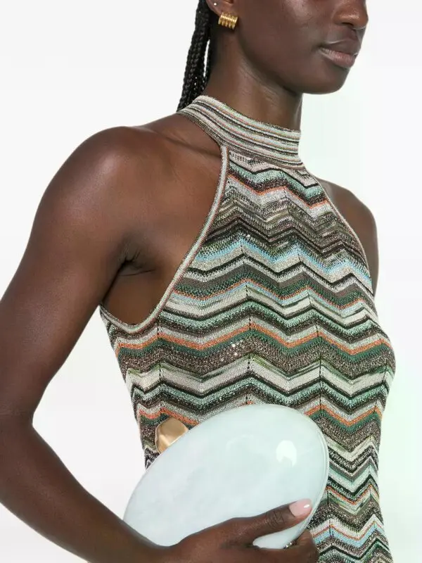 Missoni Zigzag Pattern Maxi Dress