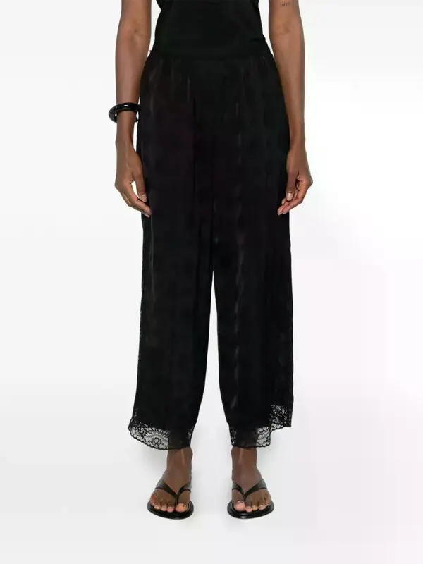 Sandro Lace-trim Palazzo Pants