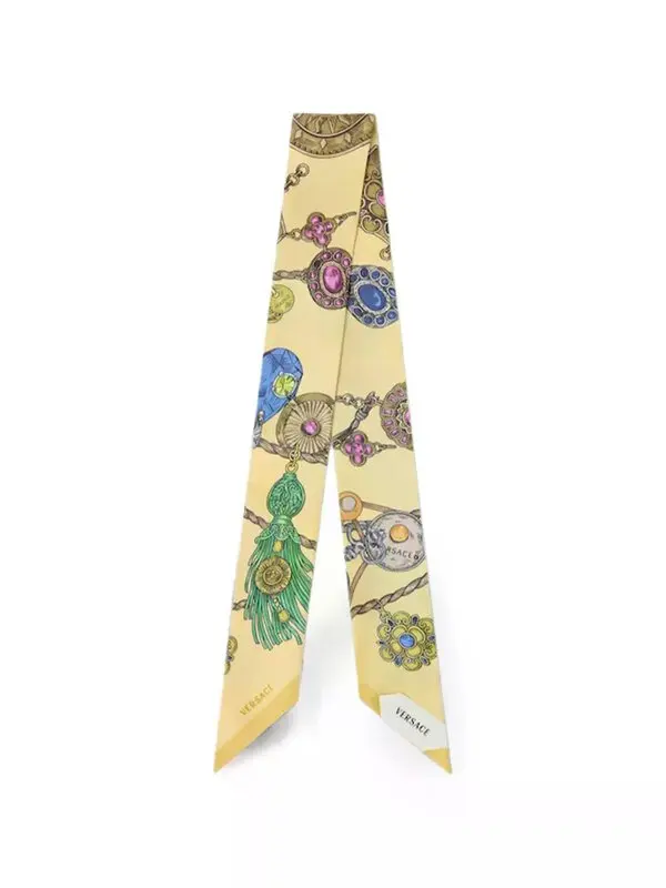 Versace Jewellery-print Silk Scarf