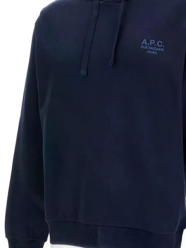 A.p.c. Logo-embroidered Drawstring Hoodie