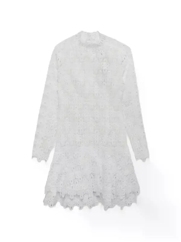 Simkhai Guipure Lace Long Sleeve Dress - White