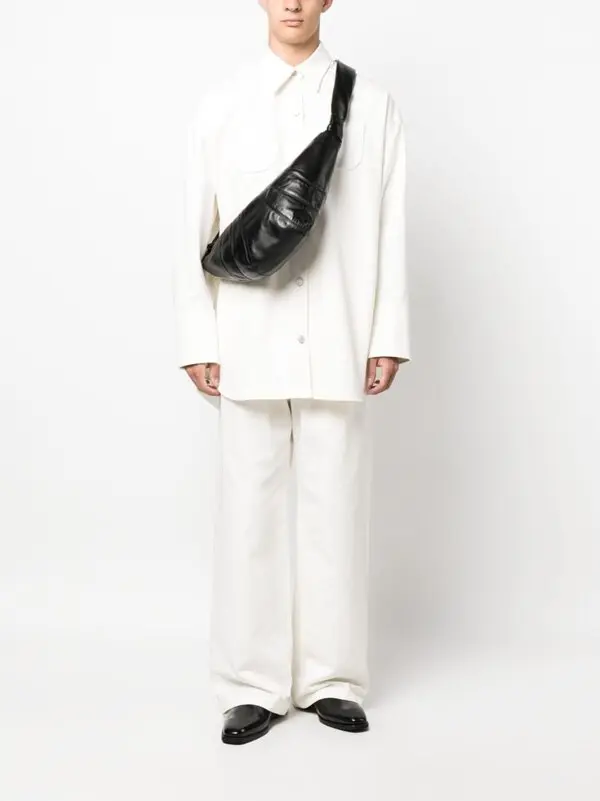 LEMAIRE Croissant Medium Leather Shoulder Bag