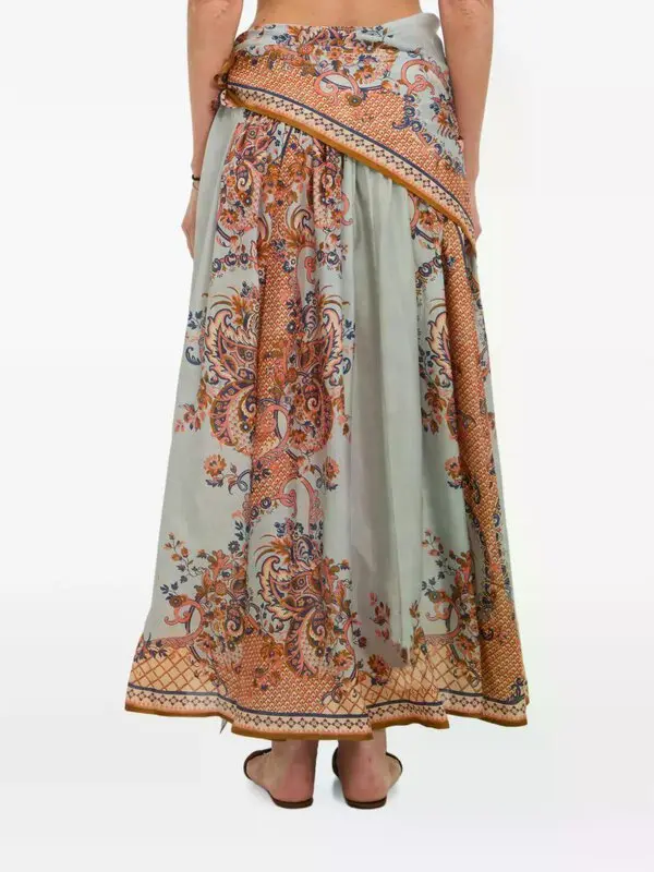 Zimmermann Aster Scarf-detail Midi Skirt