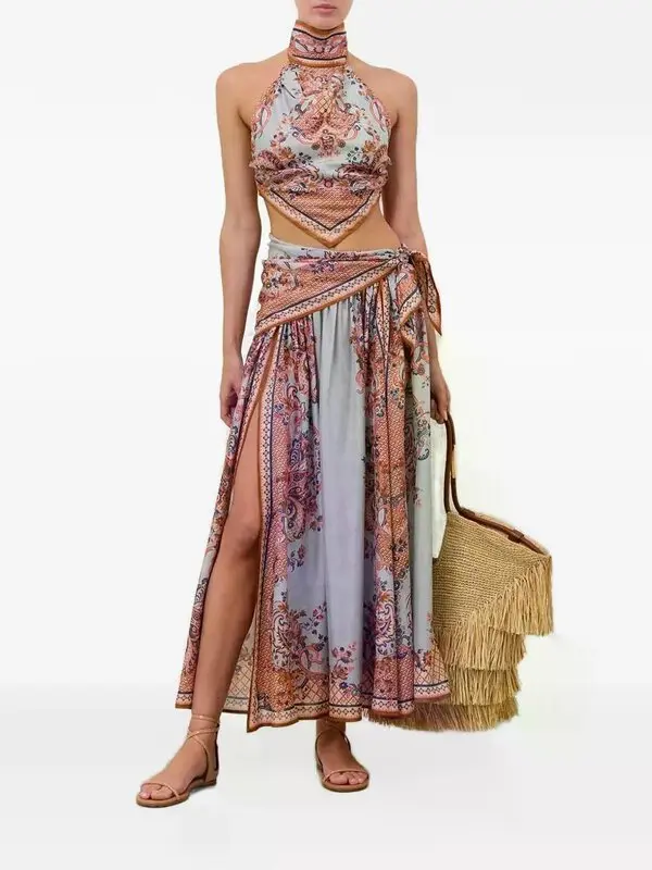 Zimmermann Aster Scarf Midi Skirt