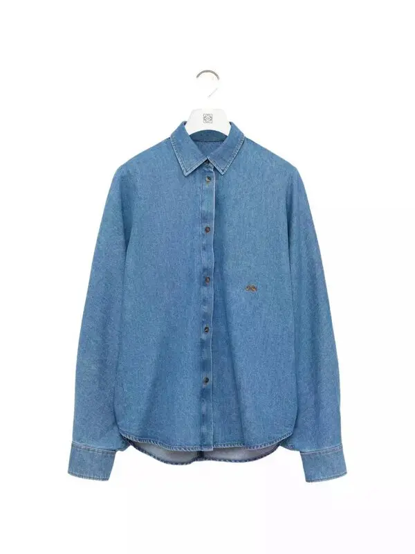 Loewe Anagram Embroidered Denim Shirt