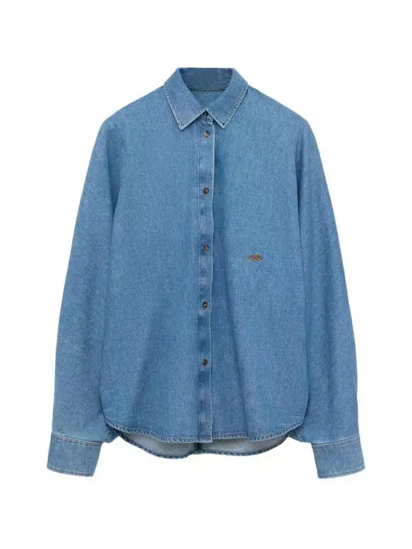 Loewe Anagram Embroidered Denim Shirt