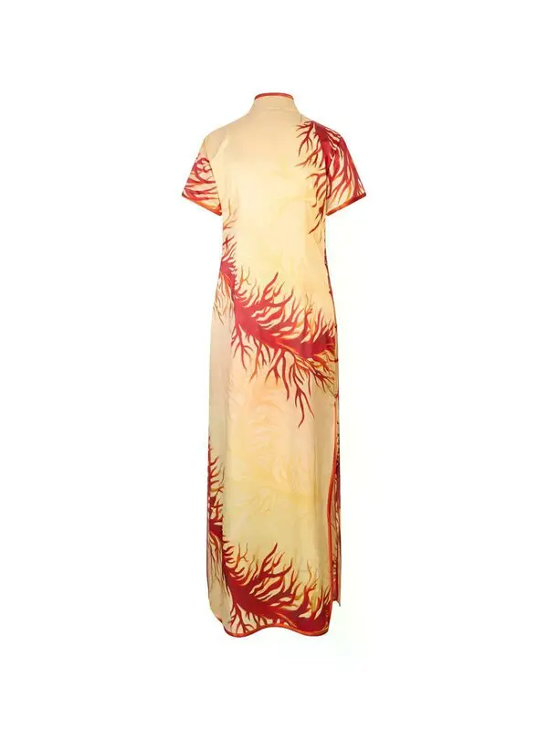 F.R.S FOR RESTLESS SLEEPERS Leaf-print Maxi Dress
