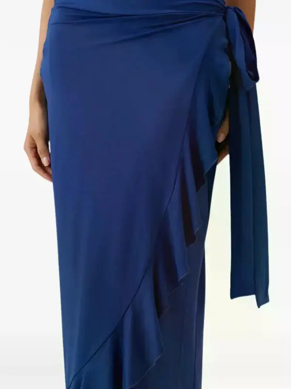 Melissa Odabash Cassidy Ruffled Wrap Midi Skirt