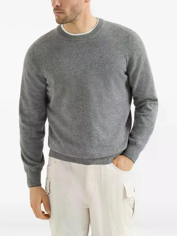 Brunello Cucinelli Cashmere Crew-neck Sweater - Grey