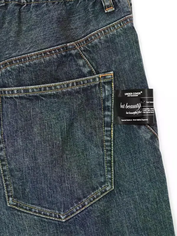 Undercover Panelled Denim Shorts