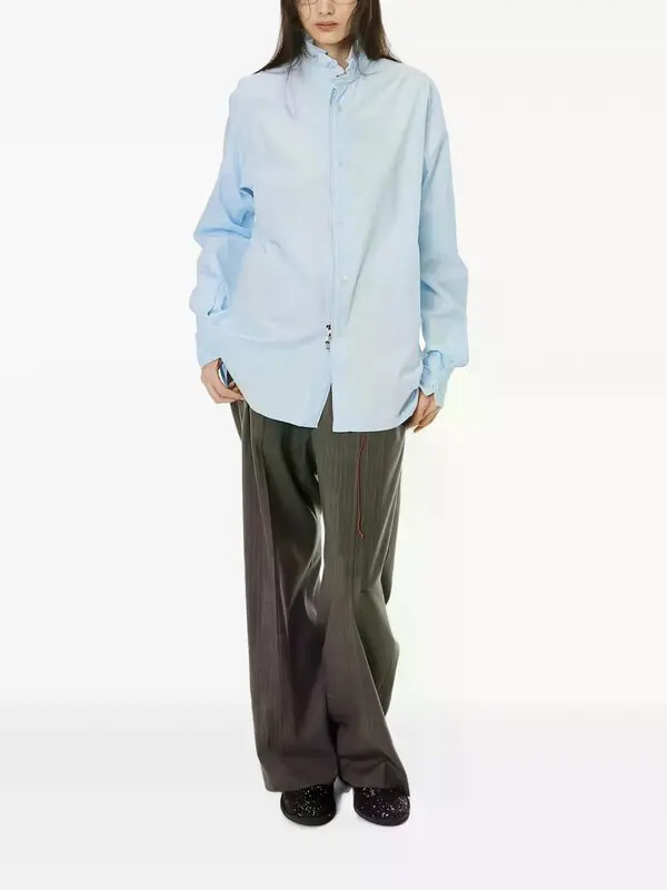 MASU Ruffled Zip-up Shirt