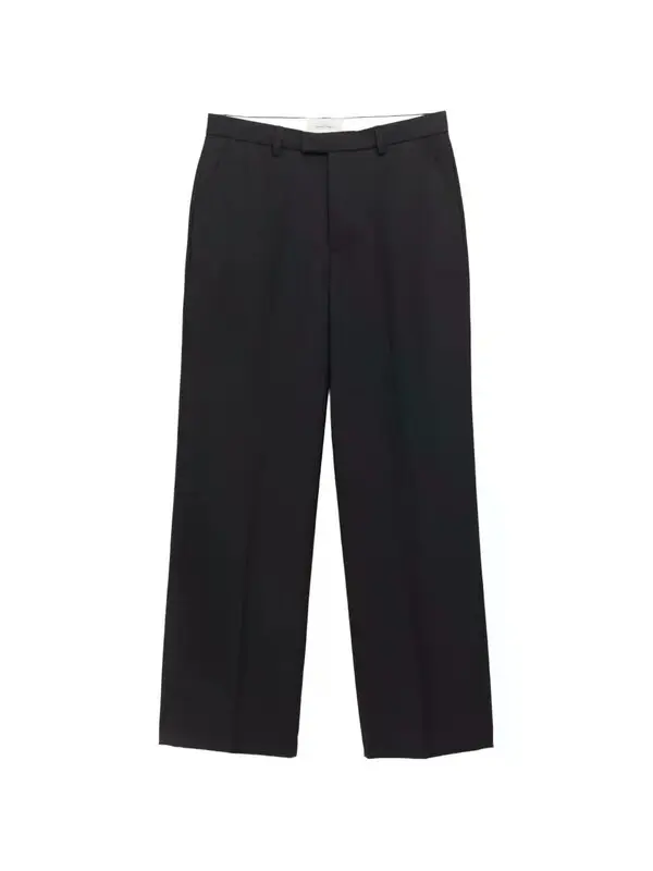 SECOND / LAYER Primo Pressed-crease Tailored Trousers - Black