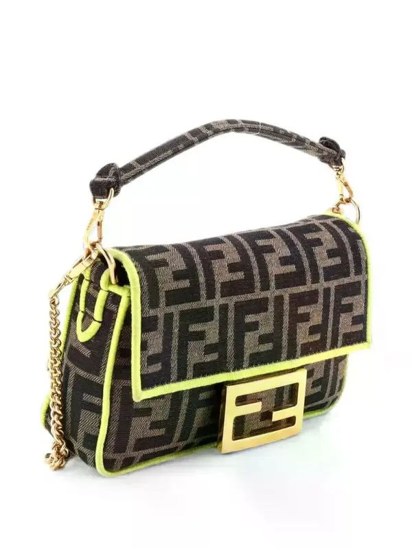 Fendi Baguette Nm Bag Zucca Canvas Mini Crossbody Bag - Brown
