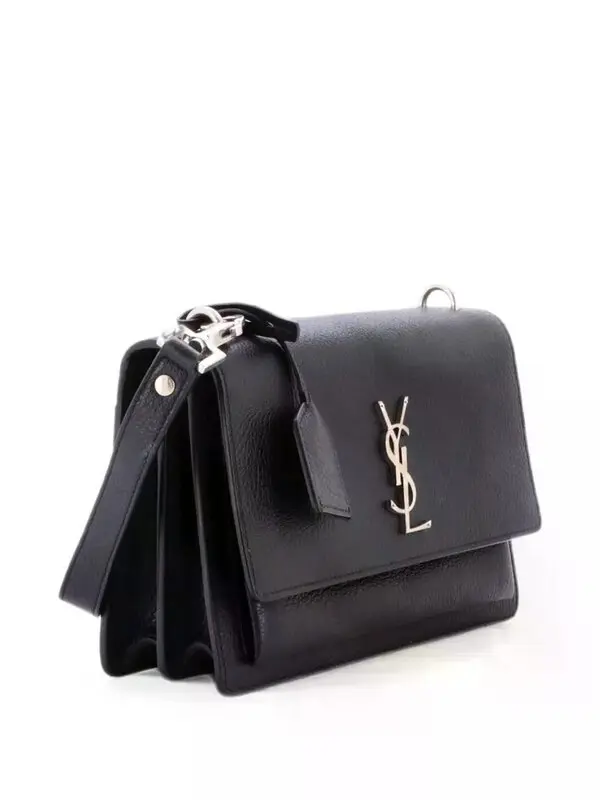 Saint Laurent Sunset Satchel Leather Medium Crossbody Bag