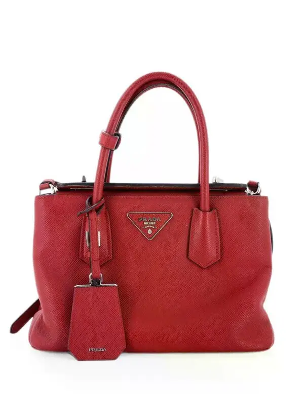 Prada Saffiano Leather Mini Satchel - Red
