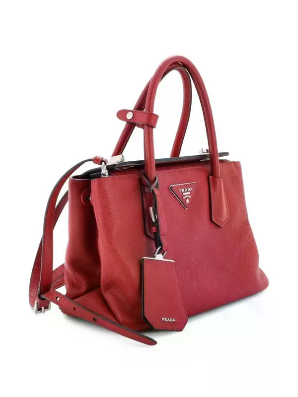 Prada Saffiano Leather Mini Satchel - Red