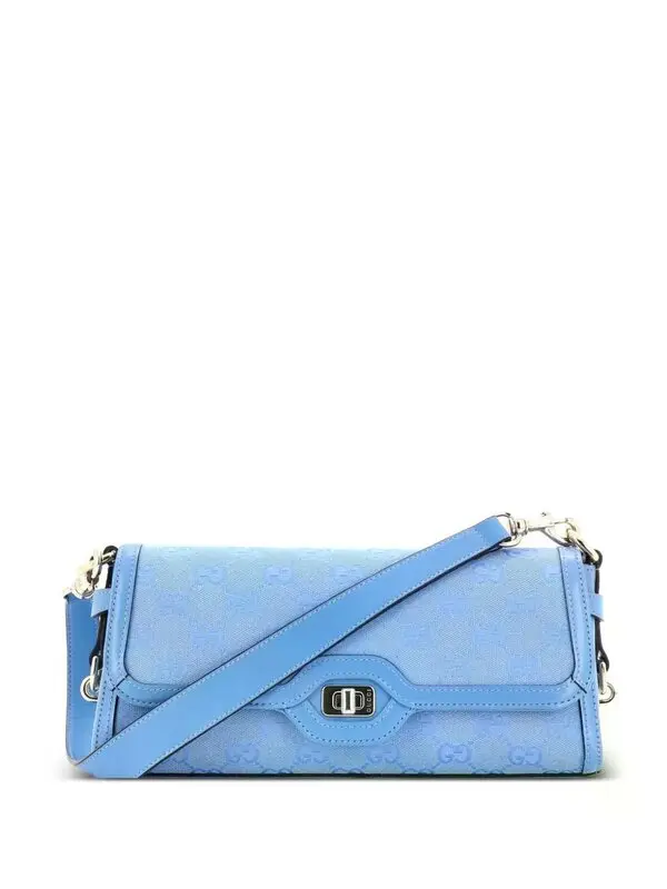 Gucci Luce Canvas Small Shoulder Bag - Blue