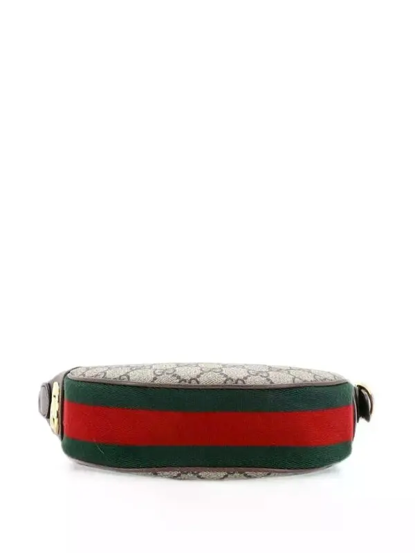 Gucci Ophidia Half Moon Mini Hobo Bag In Gg Coated Canvas