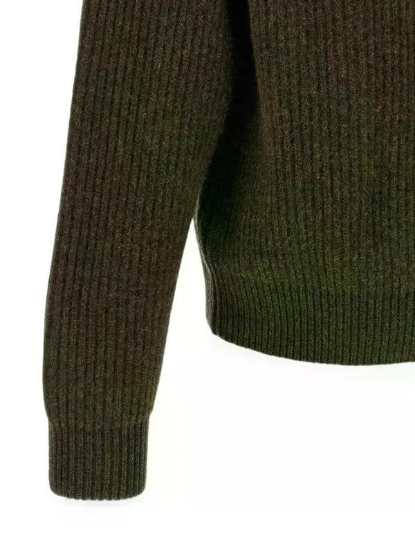 JIL SANDER Ribbed Half-zip Sweater
