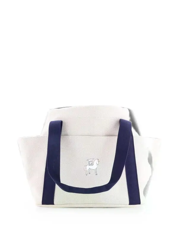 Hermès Cabriole Canvas Tote Bag - Blue