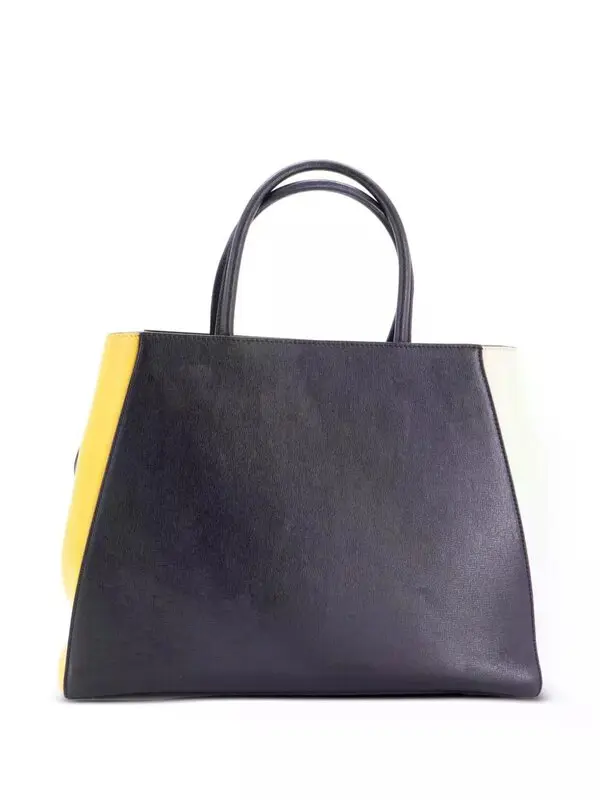 Fendi 2jours Leather Medium Tote Bag - Black