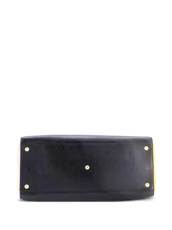 Fendi 2jours Leather Medium Tote Bag - Black