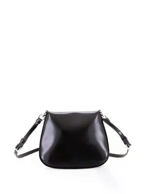 Prada Cleo Flap Spazzolato Leather Mini Shoulder Bag - Black