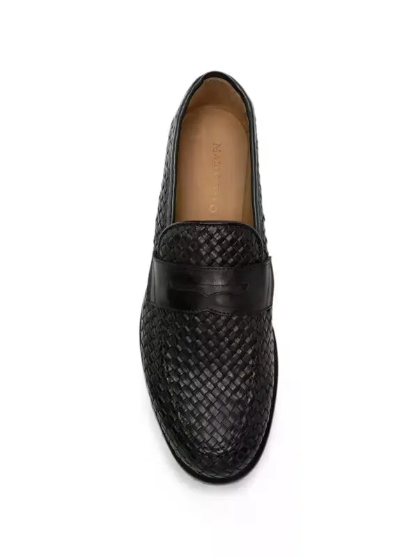 MARECHIARO 1962 Woven Design Leather Loafers