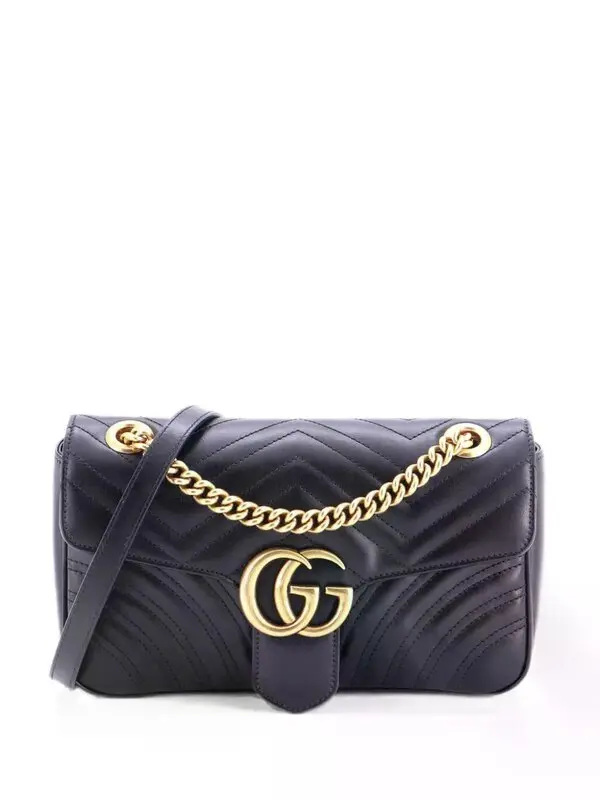 Gucci Matelassé Leather Small Crossbody Bag - Black