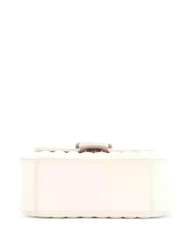 Gucci Gg Marmont Top Handle Flap Bag Mixed Matelasse Leather Mini Satchel