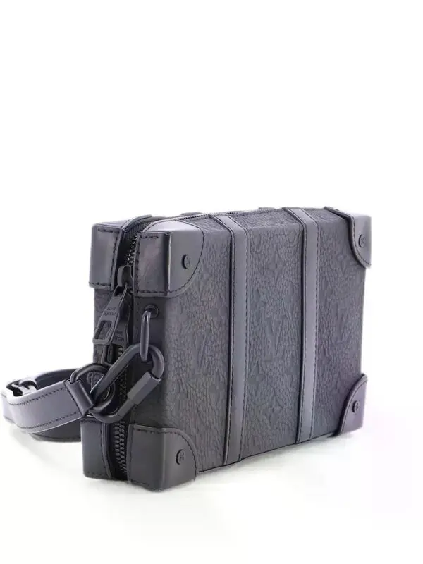 LOUIS VUITTON Soft Trunk Wallet Monogram Taurillon Leather Crossbody Bag - Black