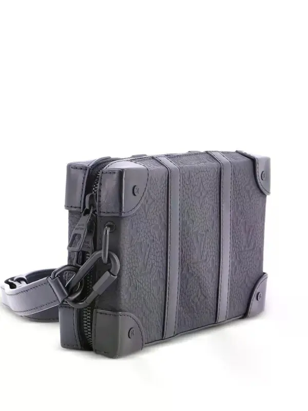 LOUIS VUITTON Soft Trunk Wallet Monogram Taurillon Leather Crossbody Bag - Black
