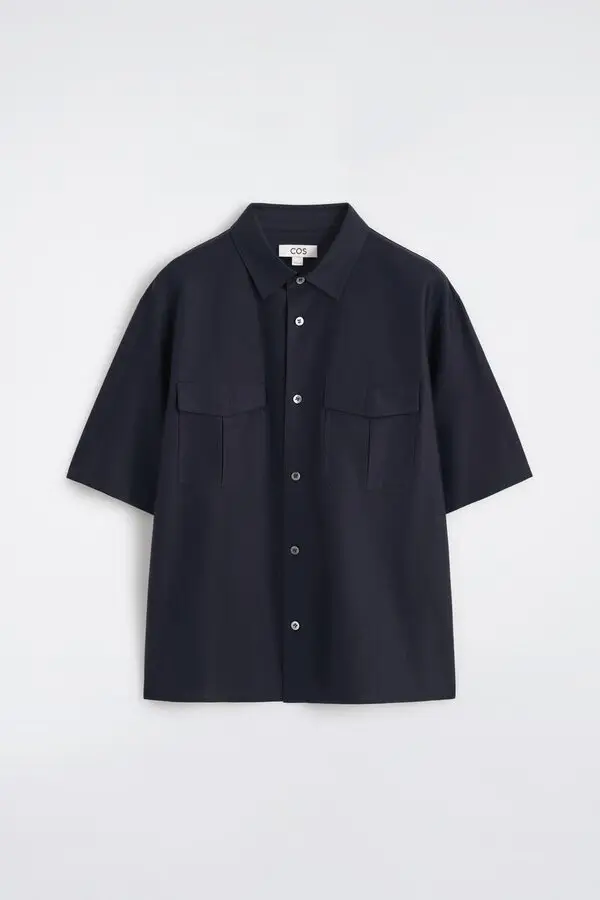 Cos Striped Cotton Jacquard Shirt
