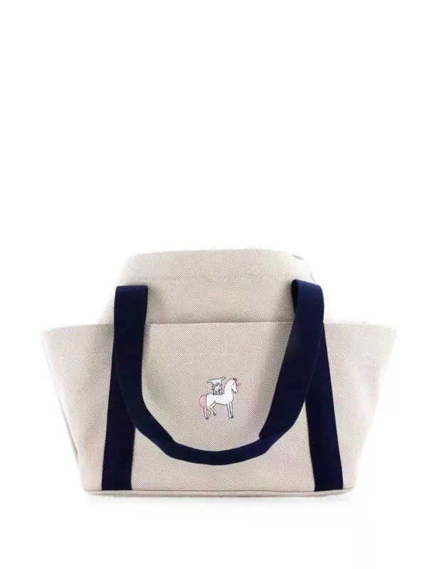 Hermès Cabriole Tote Bag In Nappy Canvas - Blue