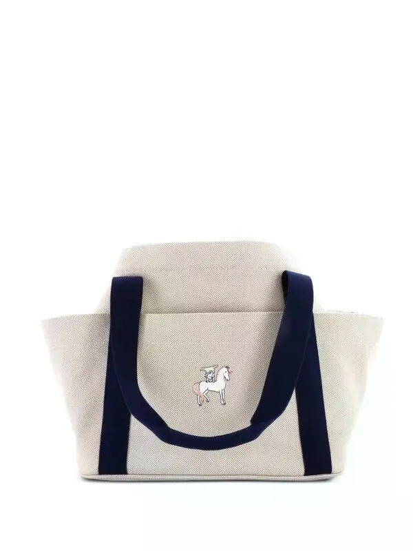 Hermès Cabriole Tote Bag In Nappy Canvas - Blue