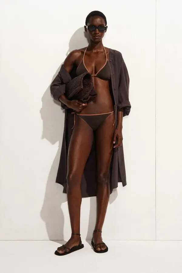Cos Gathered Silk Midi Dress