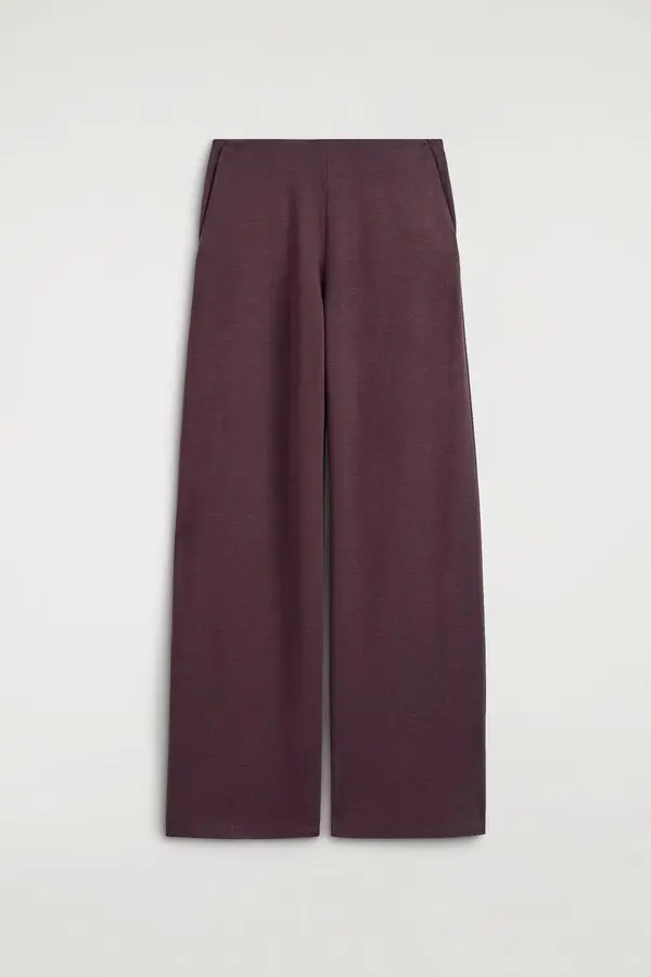 Cos Modal-jersey Straight-leg Pants - Red