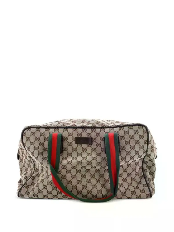Gucci Gg Canvas Carry-on Duffle Bag - Brown