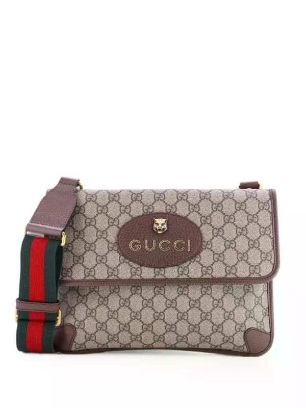 Gucci Gg Coated Canvas Medium Messenger Bag - Brown
