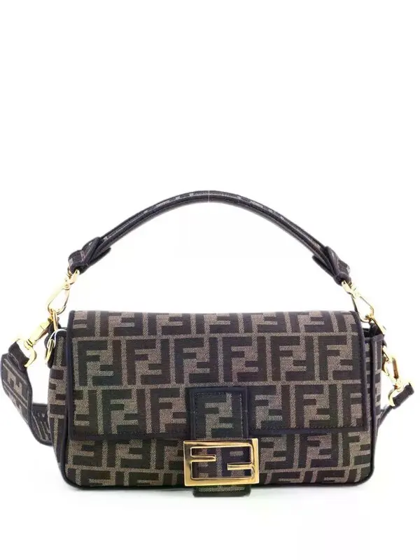 Fendi Baguette Nm Bag Zucca Canvas Medium Shoulder Bag