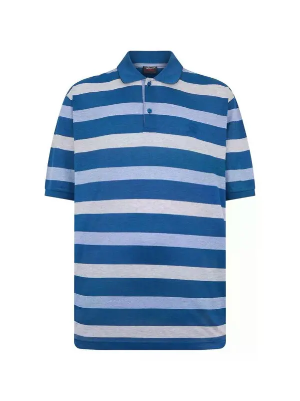 Paul & Shark Horizontal-stripe Short-sleeve Polo Shirt - Blue