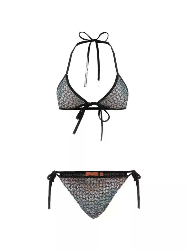 Missoni Caperdoni Sequin-embellished Zigzag Bikini - Black